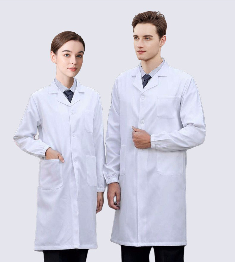 Lab Gown Lab Coat Laboratory White Coat Unisex Long Sleeve For Students ...
