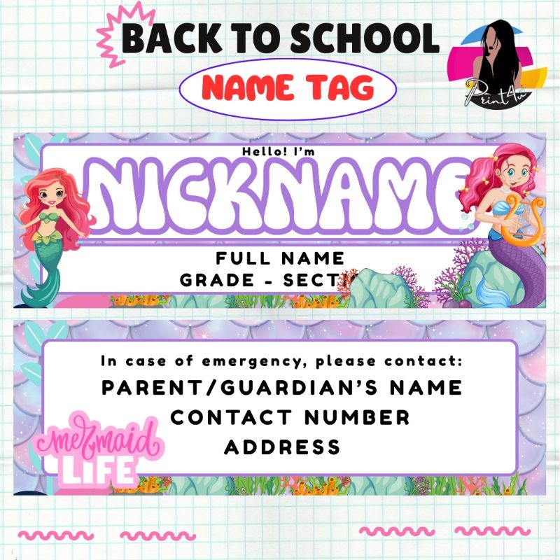NameTag Disney Princess Laminated nameplate-Cinderella,Snow white ...