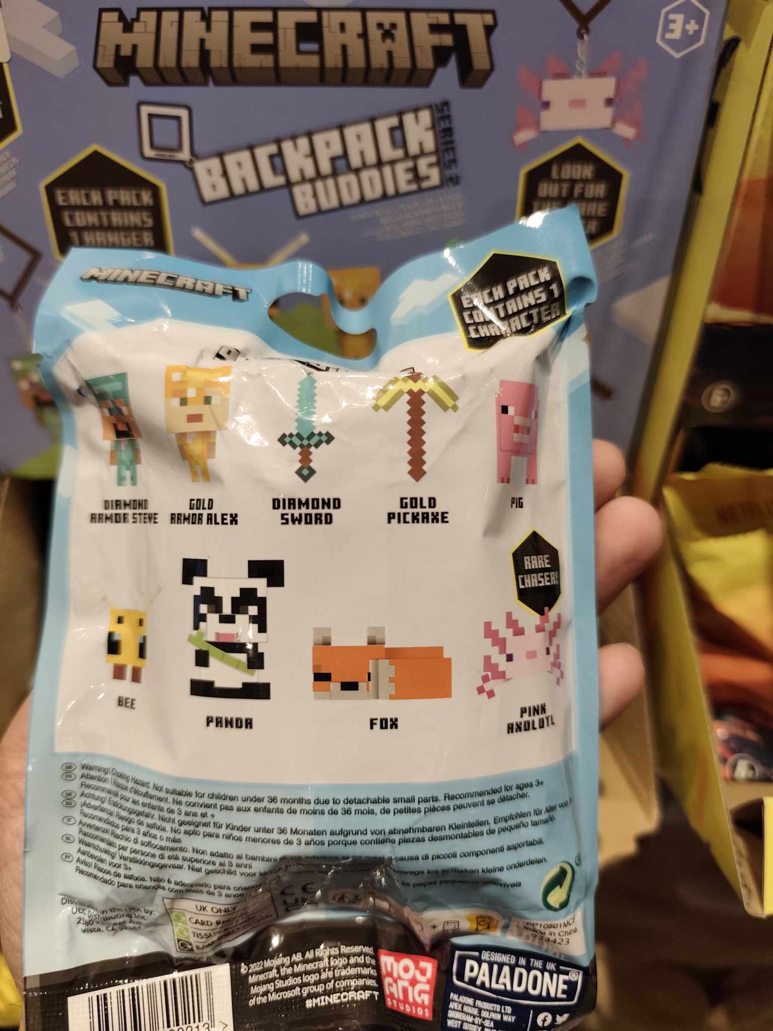 MINECRAFT BACKPACK BUDDIES SERIES 2 BLIND BOX - FIND PINK AXOLOTL ...