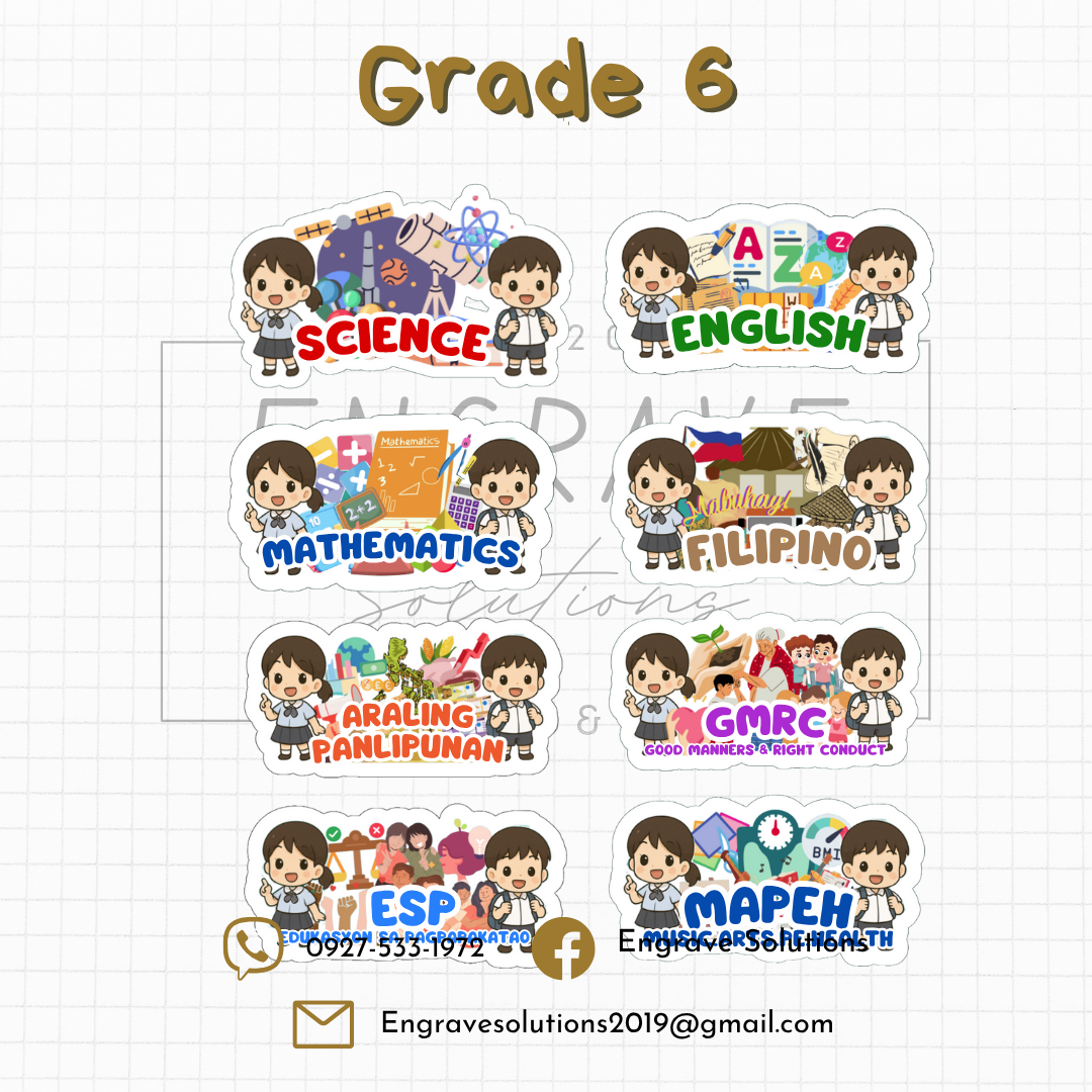 SUBJECT STICKERS - MATATAG CURRICULUM | Shopee Malaysia
