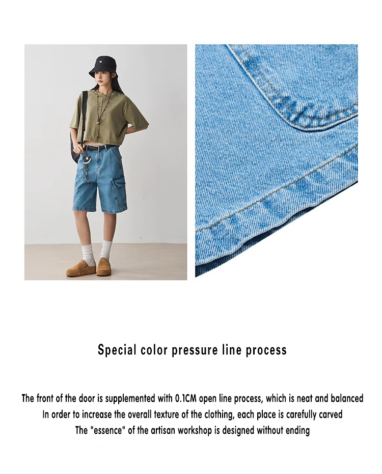 Rosh_Jeans Denim Shorts for women bermuda high waist Shorts cargo baggy ...