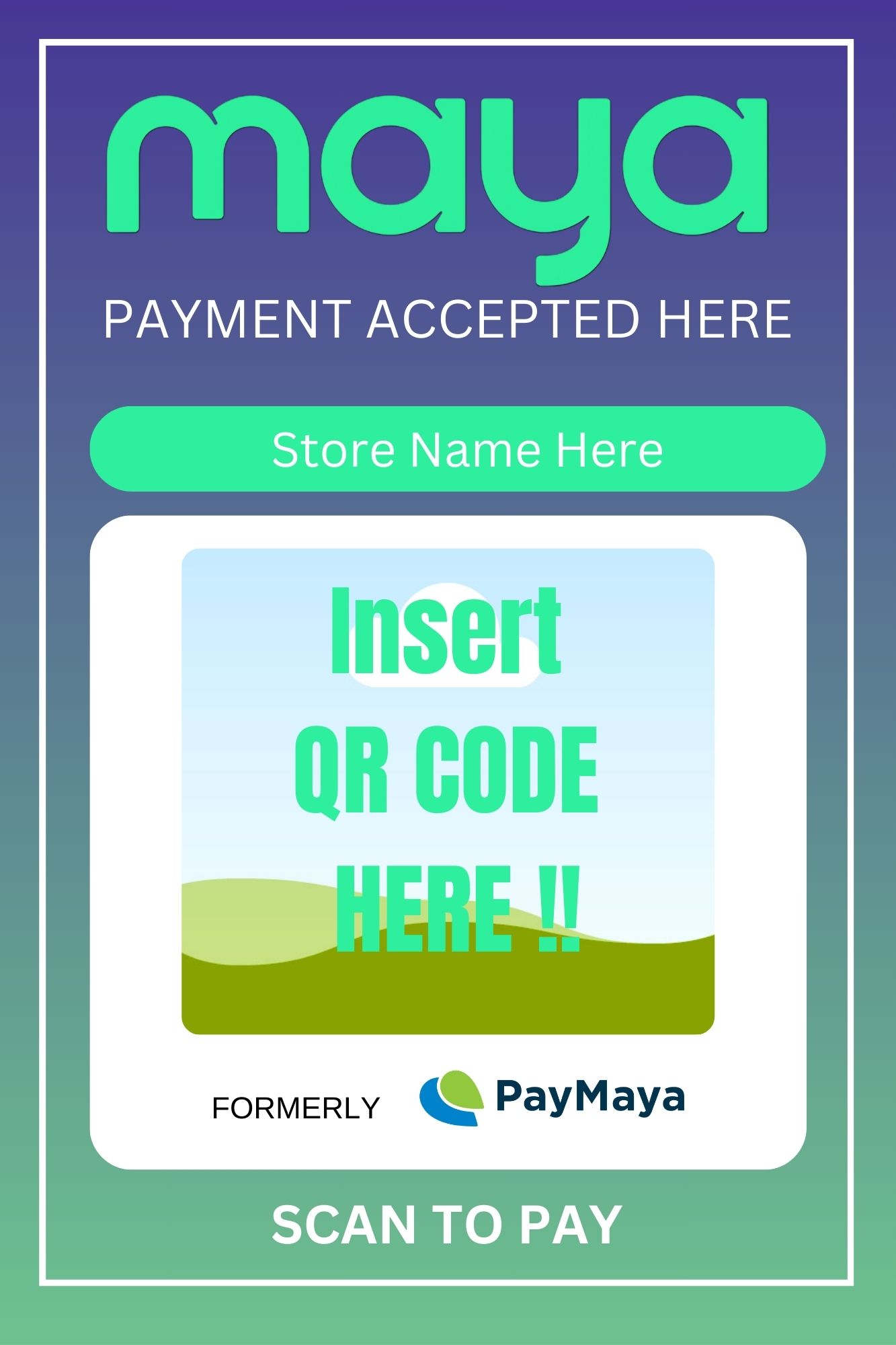GCASH PAY MAYA QR CODE LAMINATED, STICKER 4x6 | Shopee Malaysia