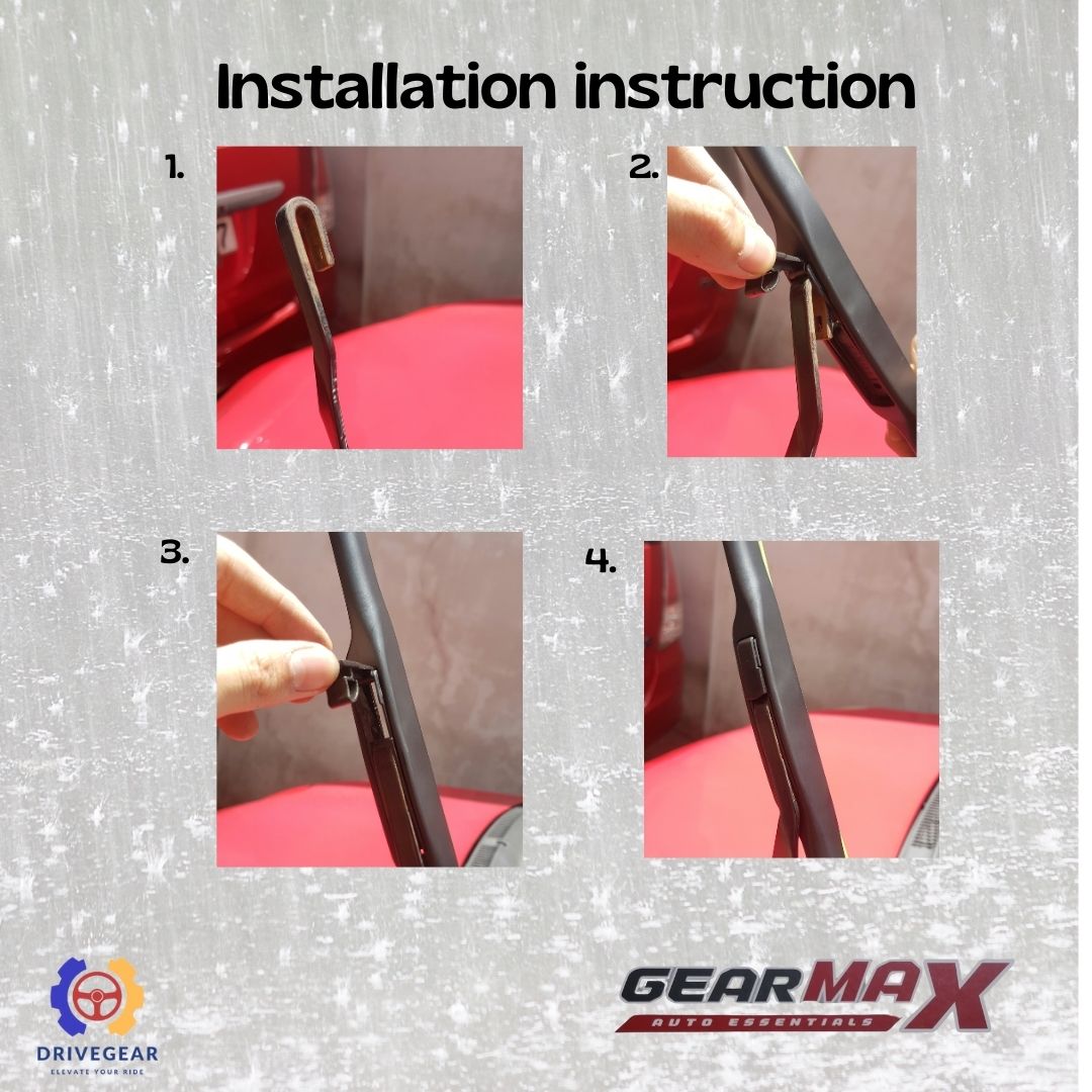 GEARMAX Front Silicone Wiper Blades for Toyota Hiace Super / GL Grandia (22" + 22") | Shopee ...