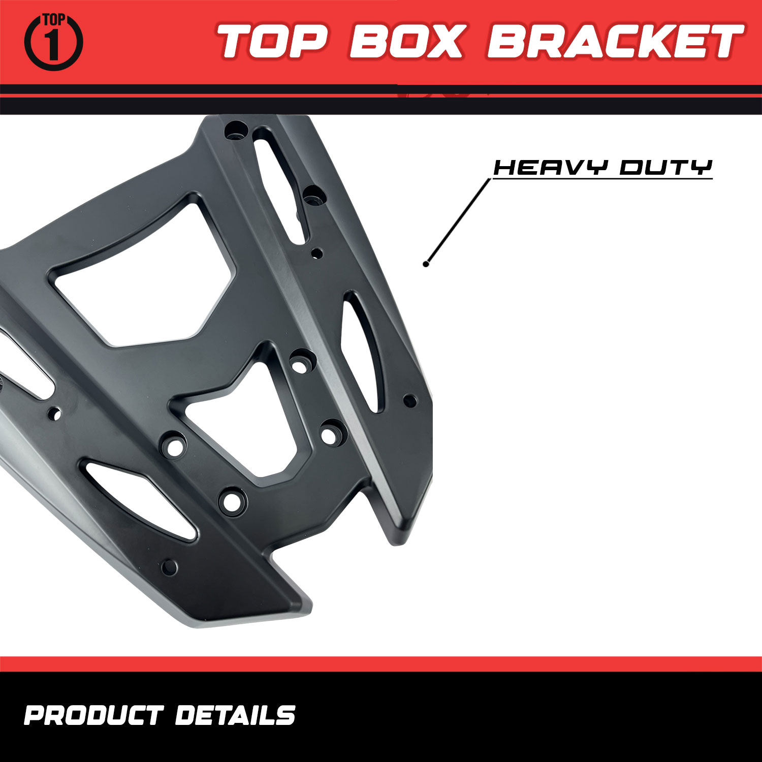 TOP 1 RACING Black Rear Rack Top Box Bracket For Yamaha NMAX V2 ...