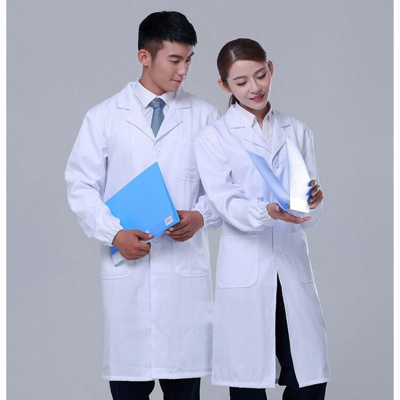Lab Gown Lab Coat Laboratory White Coat Unisex Long Sleeve For Students ...