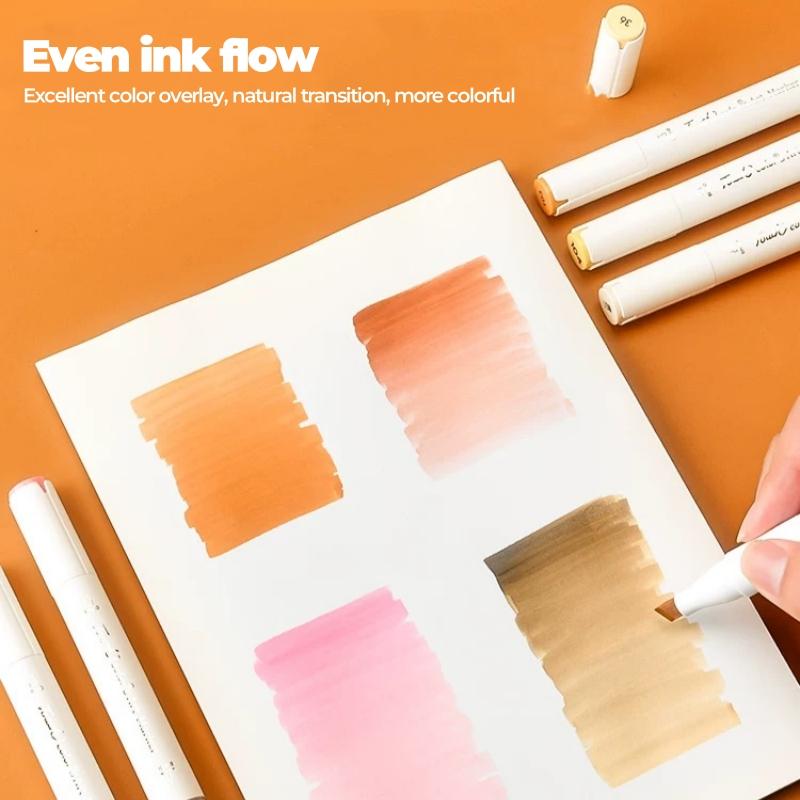 MW&Chenrui Professional Art Marker Set (Brush tip+Broad tip) Ohuhu ...