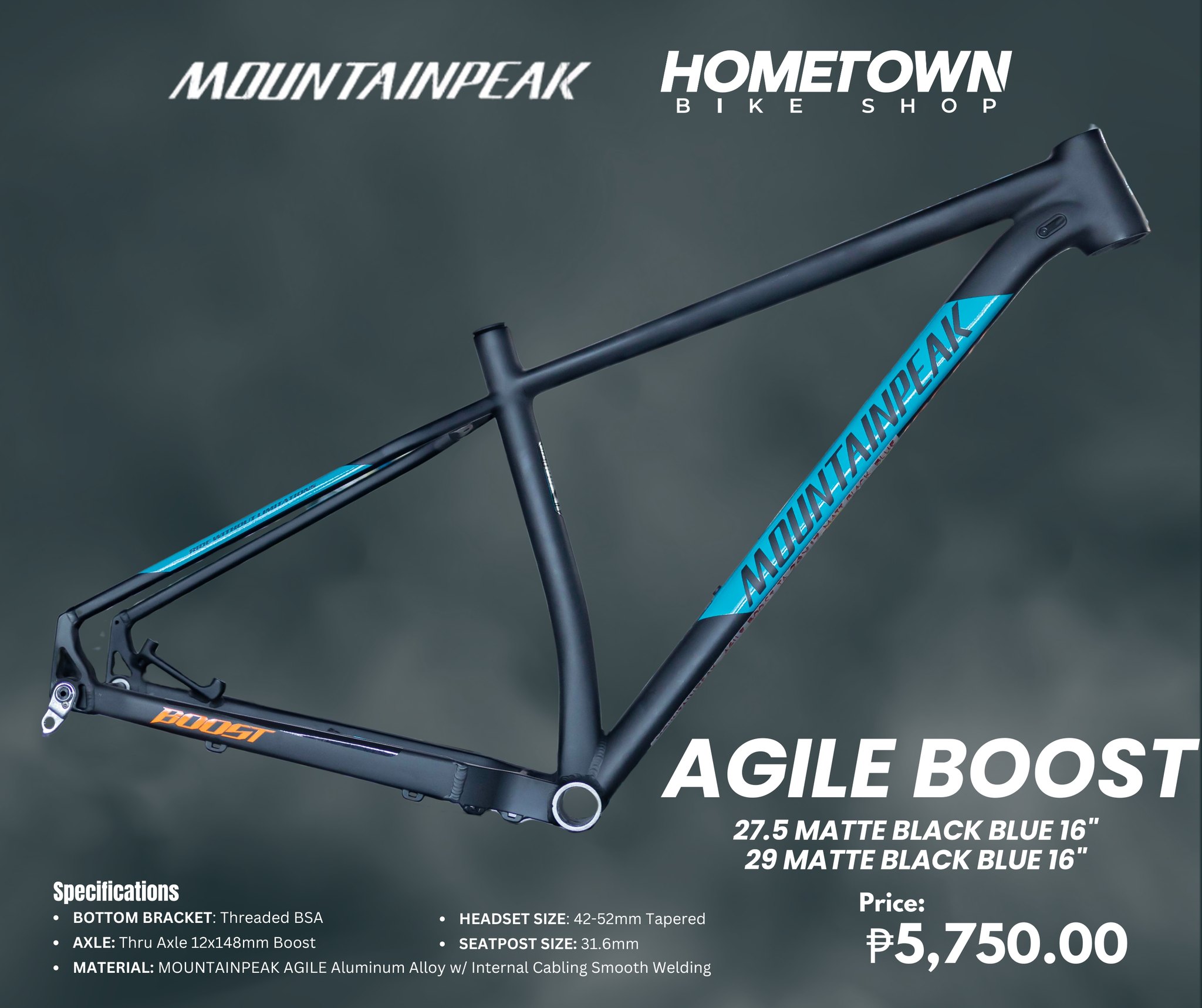 Mountainpeak Agile Boost MTB Frame | Shopee Malaysia