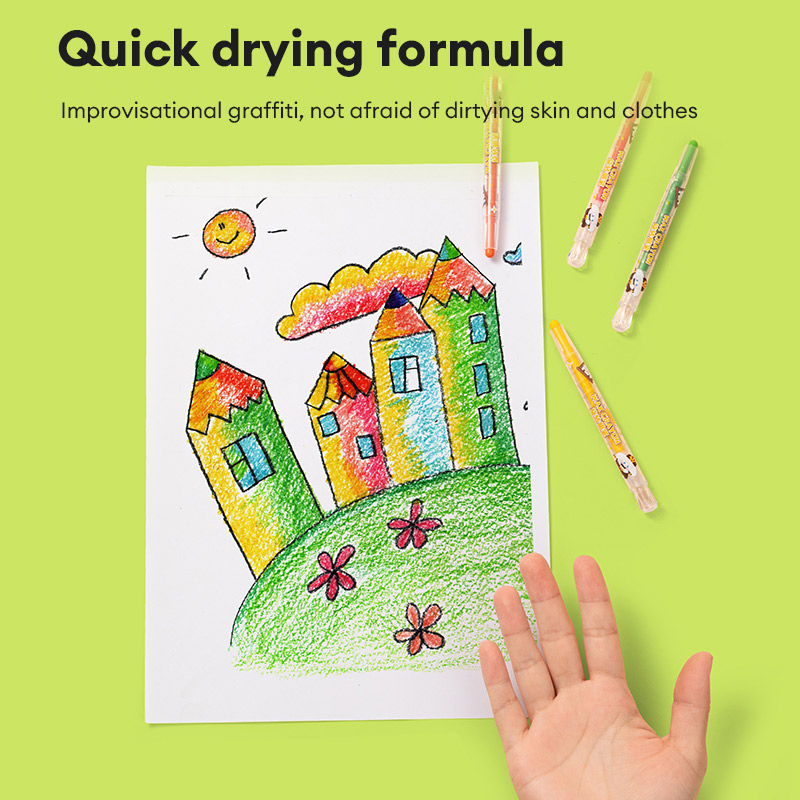 Deli 12/24/36 Colors Rotating Crayon Set Washable Non-Toxic Art Pens ...