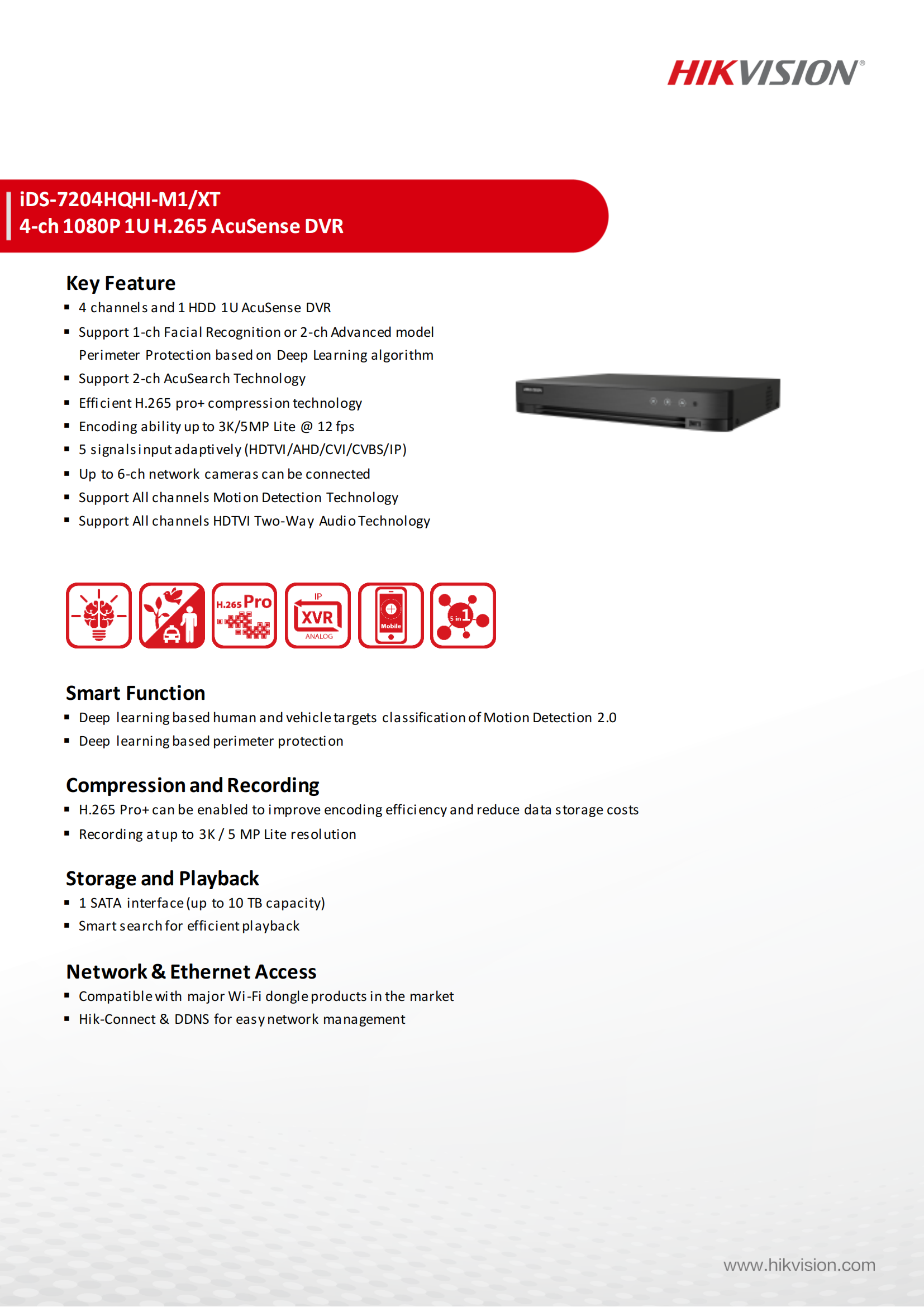 Hikvision 2MP DVR compatible Two-way Audio camera DVR 4CH/8CH/16CH H ...