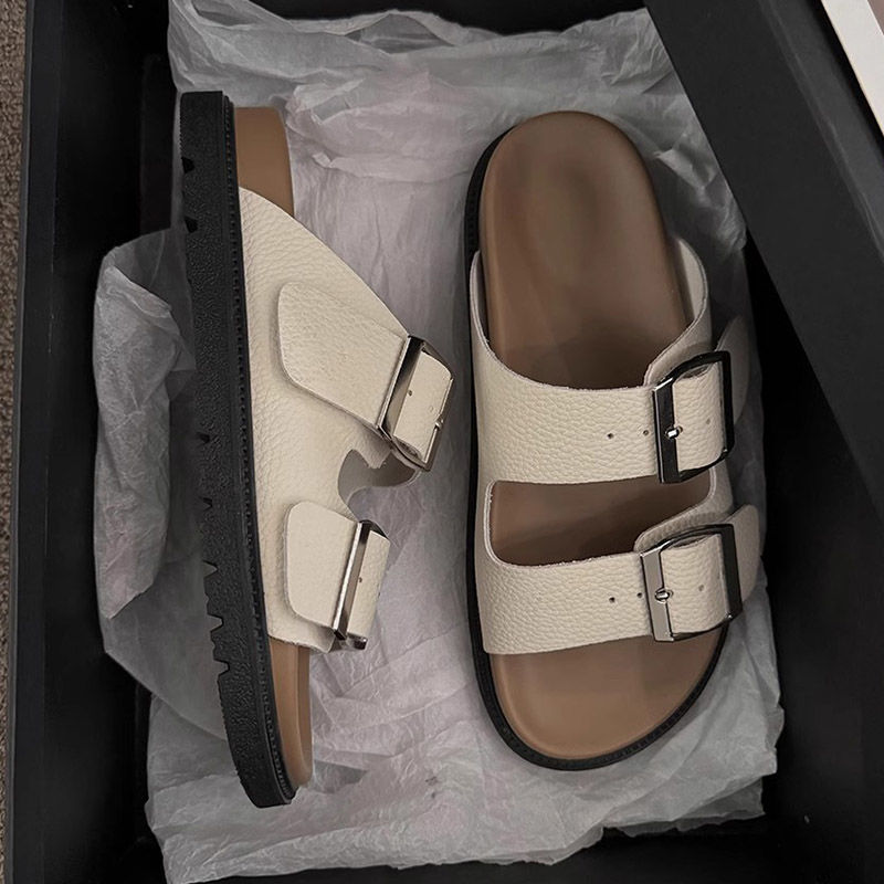 LOTUS Flat Slippers Women's Summer Outfit New French Style Casual ...