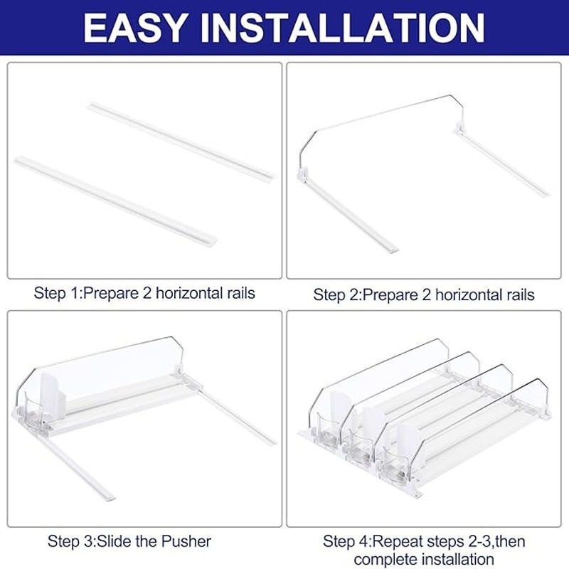 Shelf Auto Sliding Replenishment Drink Pusher Drink Can Organizer ...