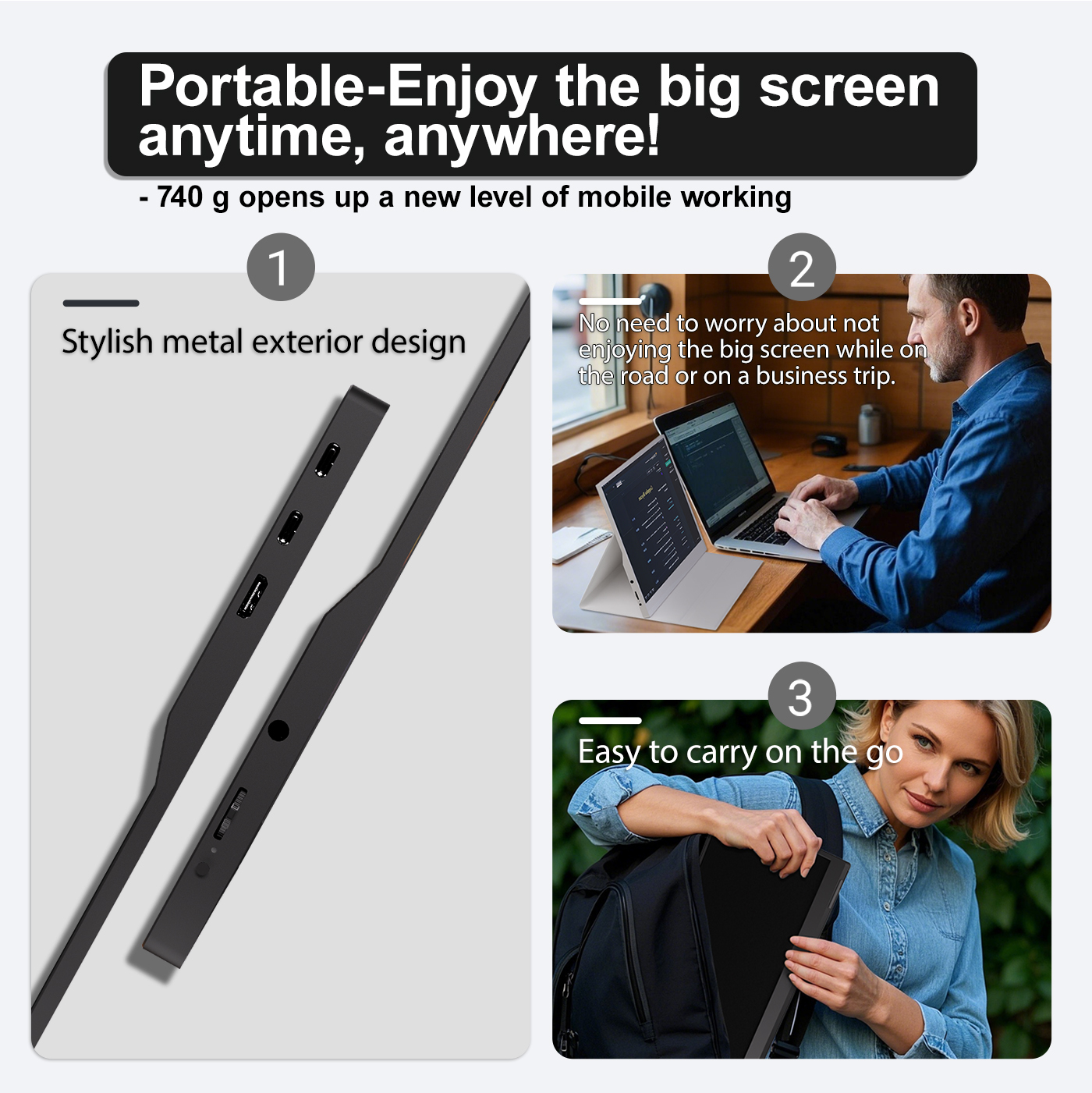 15.6-inch Portable monitor game touch screen suitable for IOS/Android ...