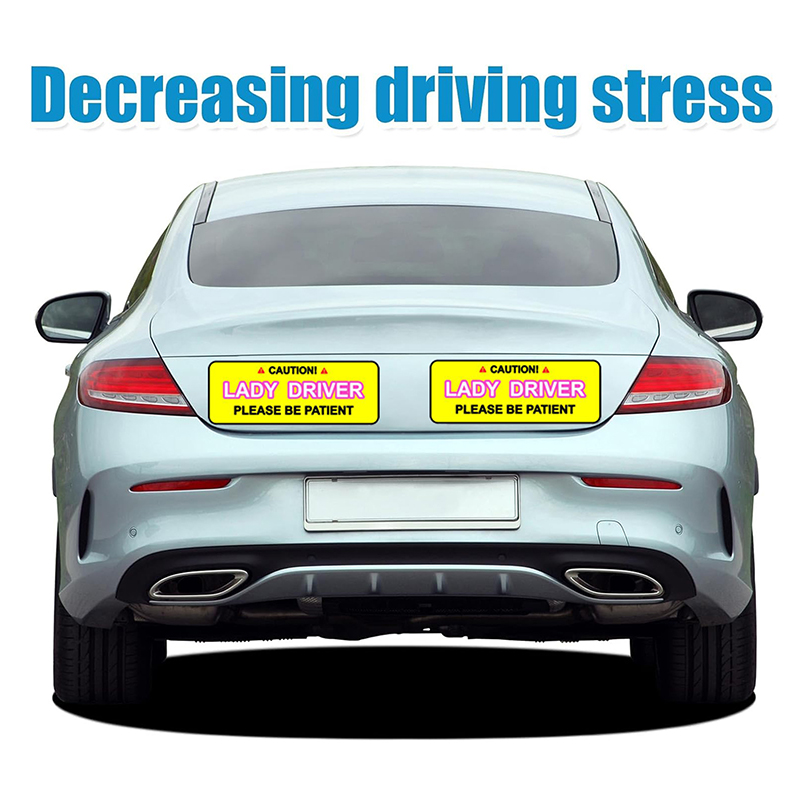 Lady Driver Sign Magnetic Reflective Novice Driver Stickers New Driver ...