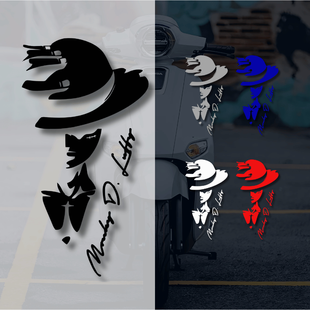 ONE PIECE - LUFFY Motorcycle VINYL STICKER - ONE PIECE - LUFFY | Shopee ...