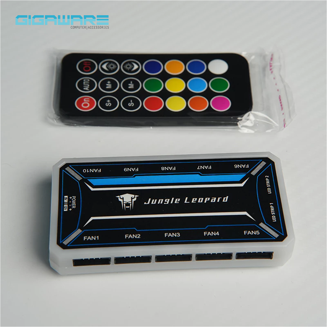 Jungle Leopard 6PIN CPU Fan RGB Controller Remote Control 10 Fan Ports ...