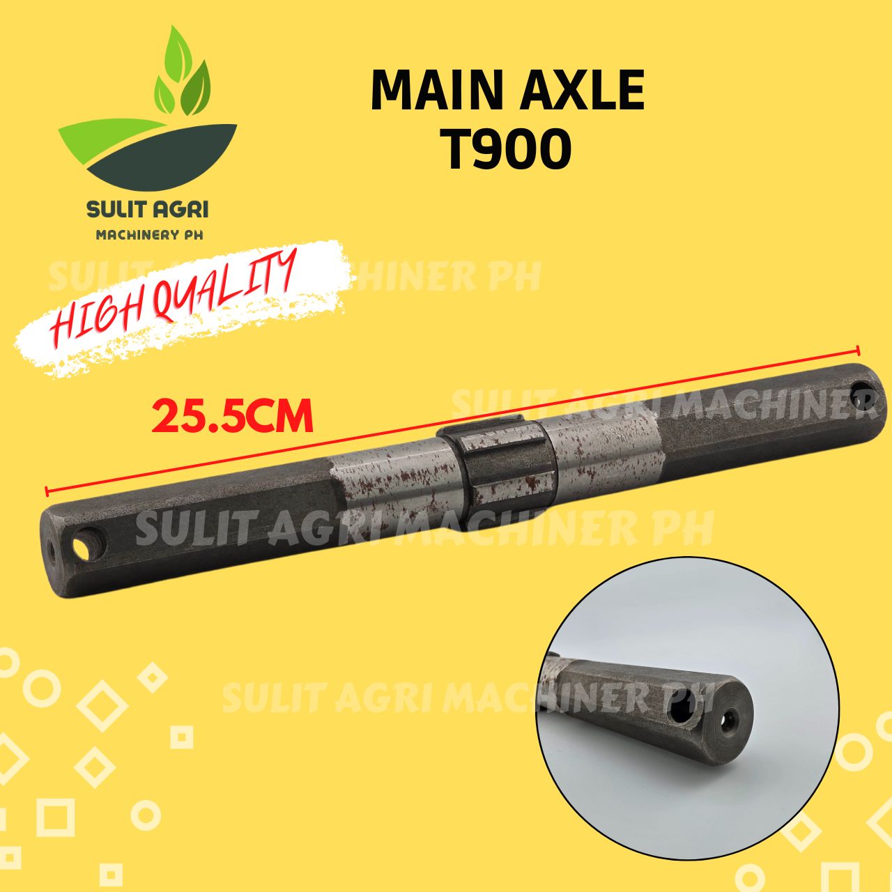 Main Axle for T-900 for Mini Tiller Machine Nitto Kingstone Yamma Wema ...