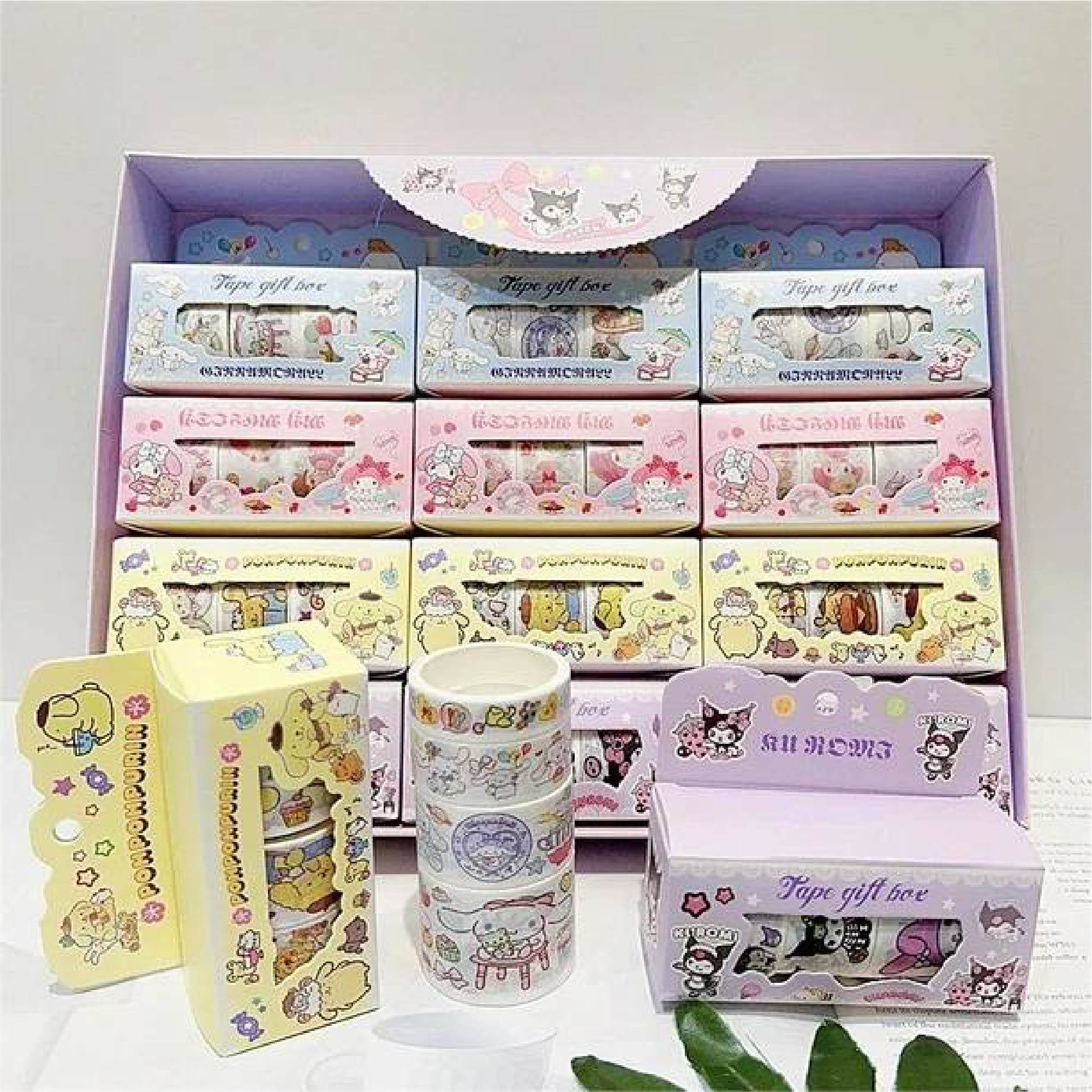 Random Tape Stickers Kawaii Kuromi Melody Cinnamoroll Pompompurin DIY ...