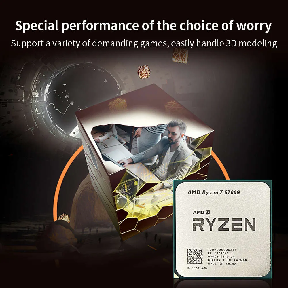 AMD Ryzen 7 5700G Desktop Processor 8 Cores up to 4.6GHz 20MB Cache AM4 ...