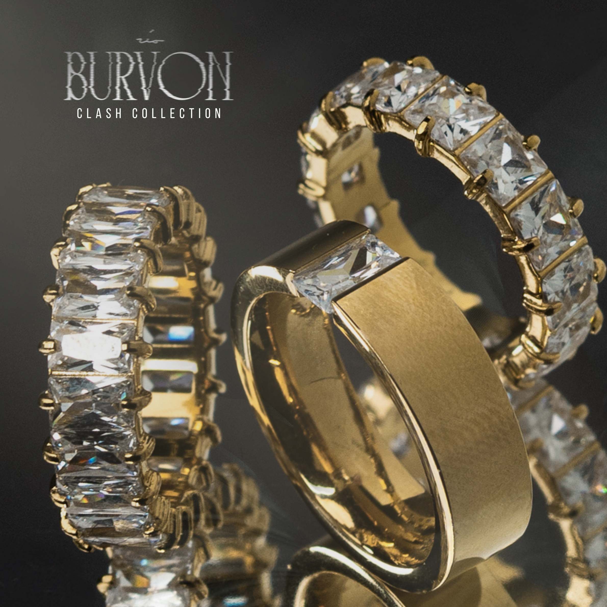 Burvon Clash Collection Rings (Matching Elegant Jewelry) | Shopee Malaysia
