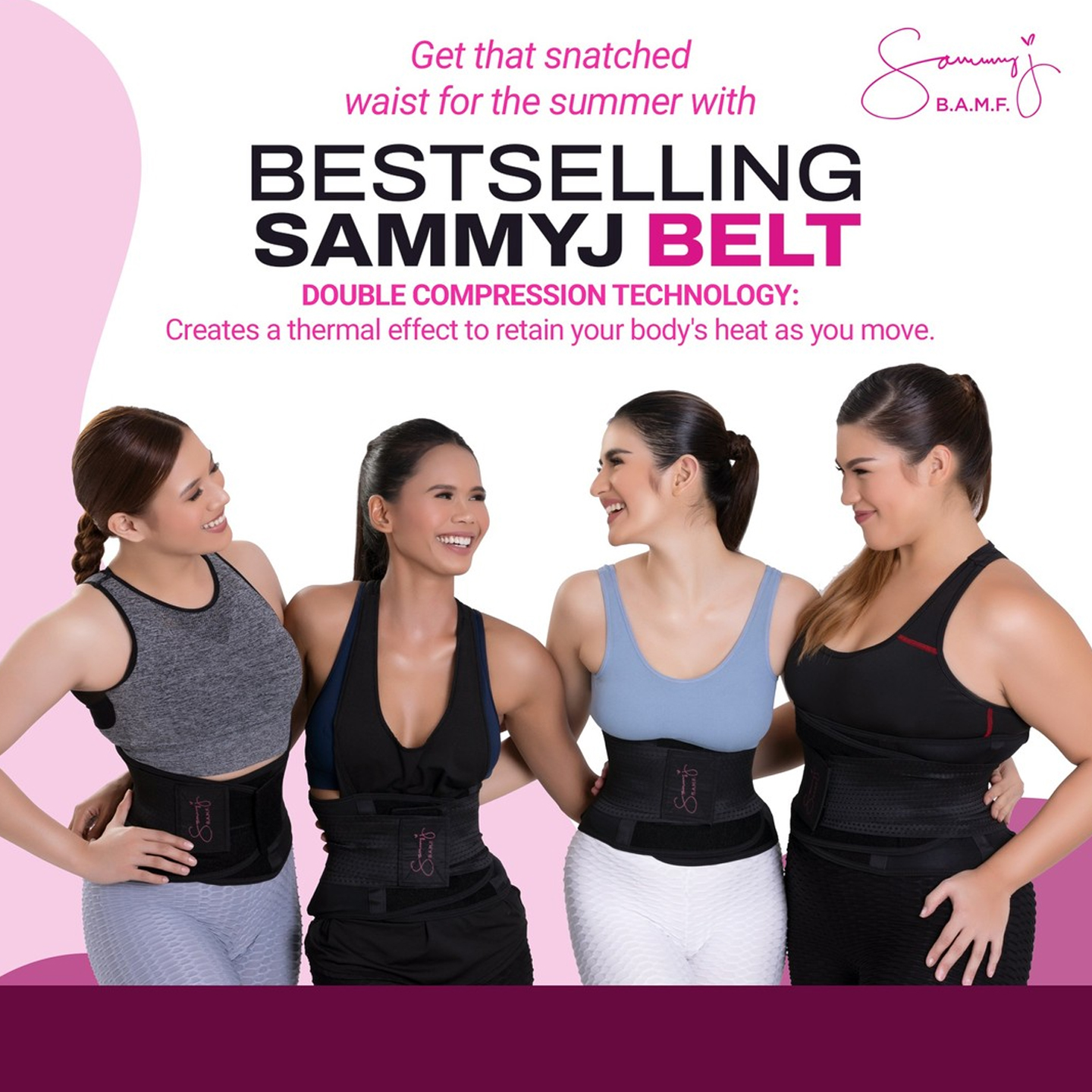 Sammy J Power Belt 4.0 Corset Antibacterial breathable Waist Trainer ...