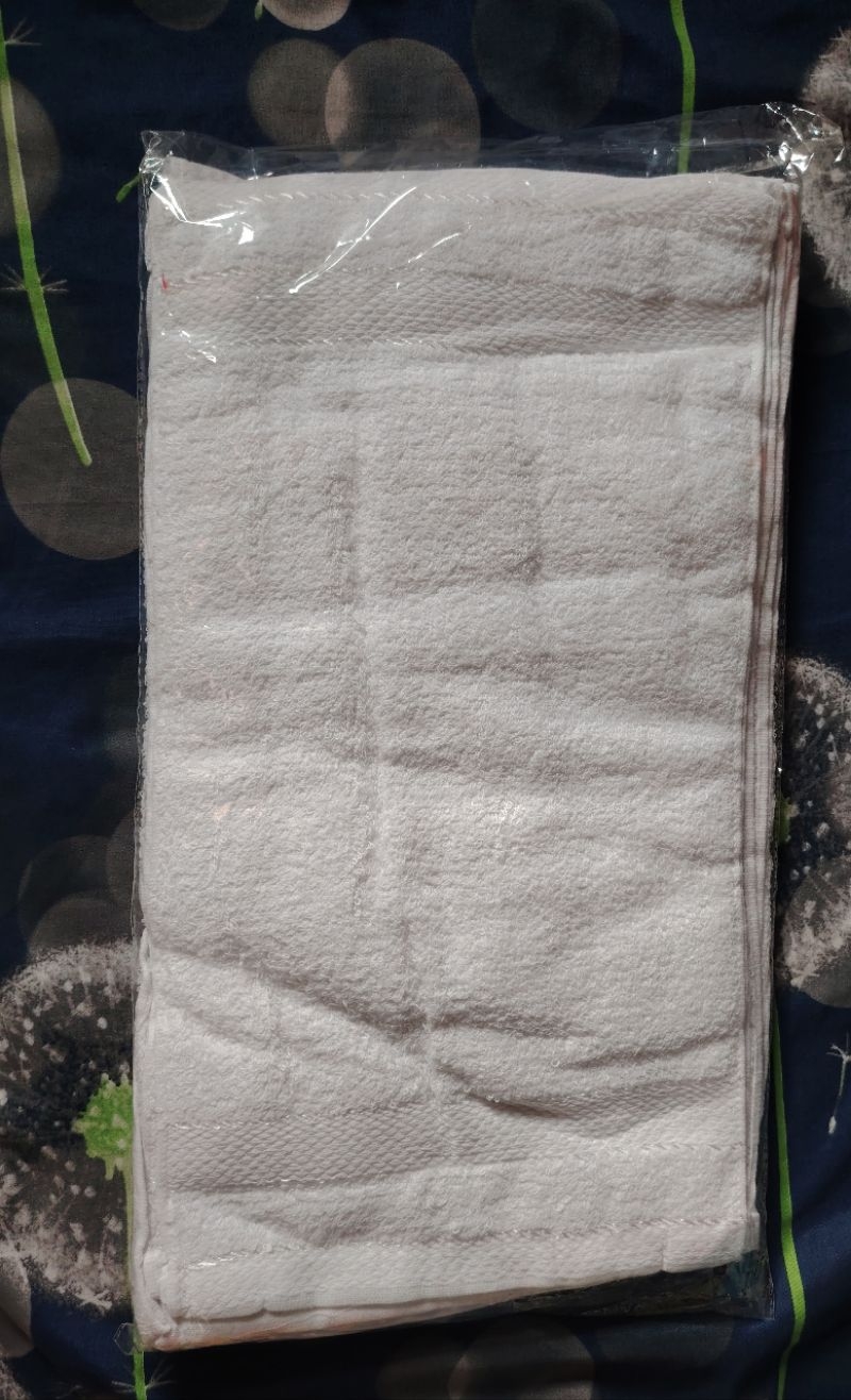 12 in 1 hand tawel makapal plain white | Shopee Malaysia