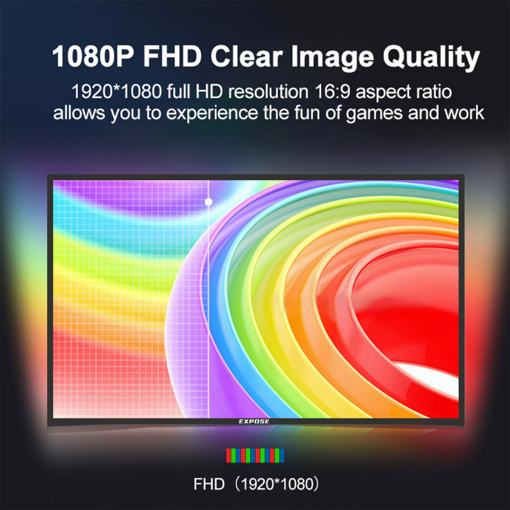 Expose Gaming Monitor 19 / 22 / 24 / 27 inch FHD 1080P IPS 1MS 75HZ ...