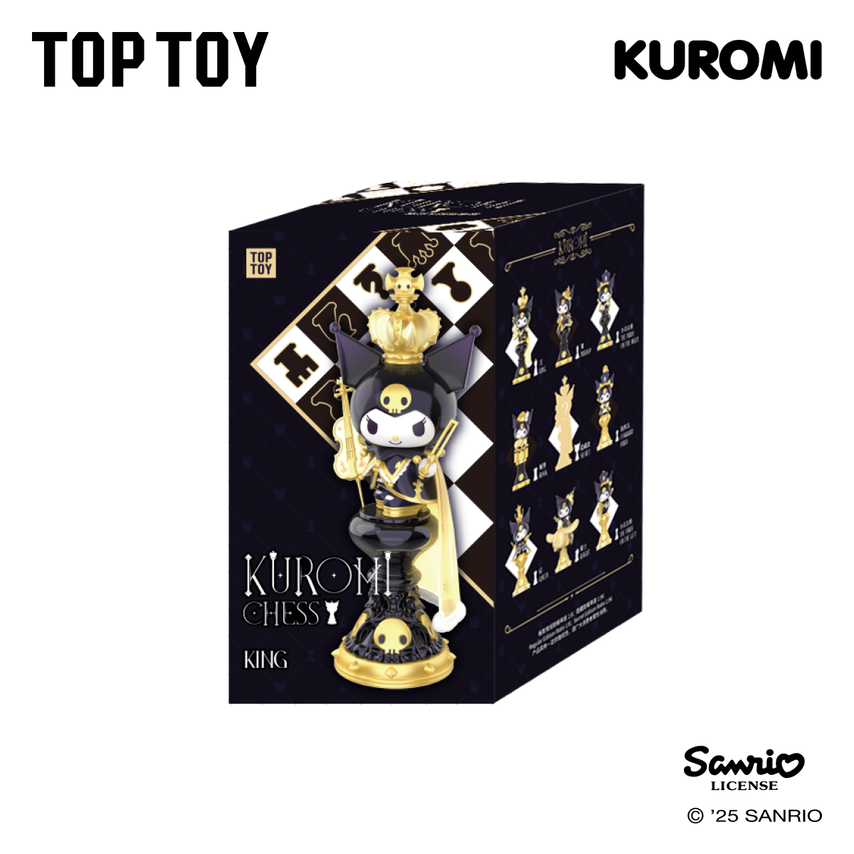 MINISO TOP TOY SANRIO KUROMl Chess Series Figures Blind Box Assembly ...