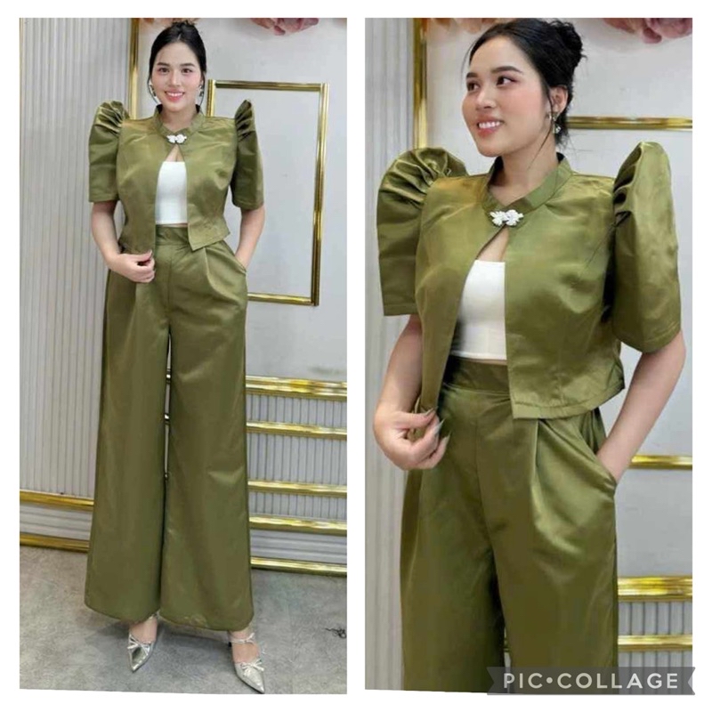 MODERN FILIPINIANA PANTS SET COORDS | Shopee Malaysia