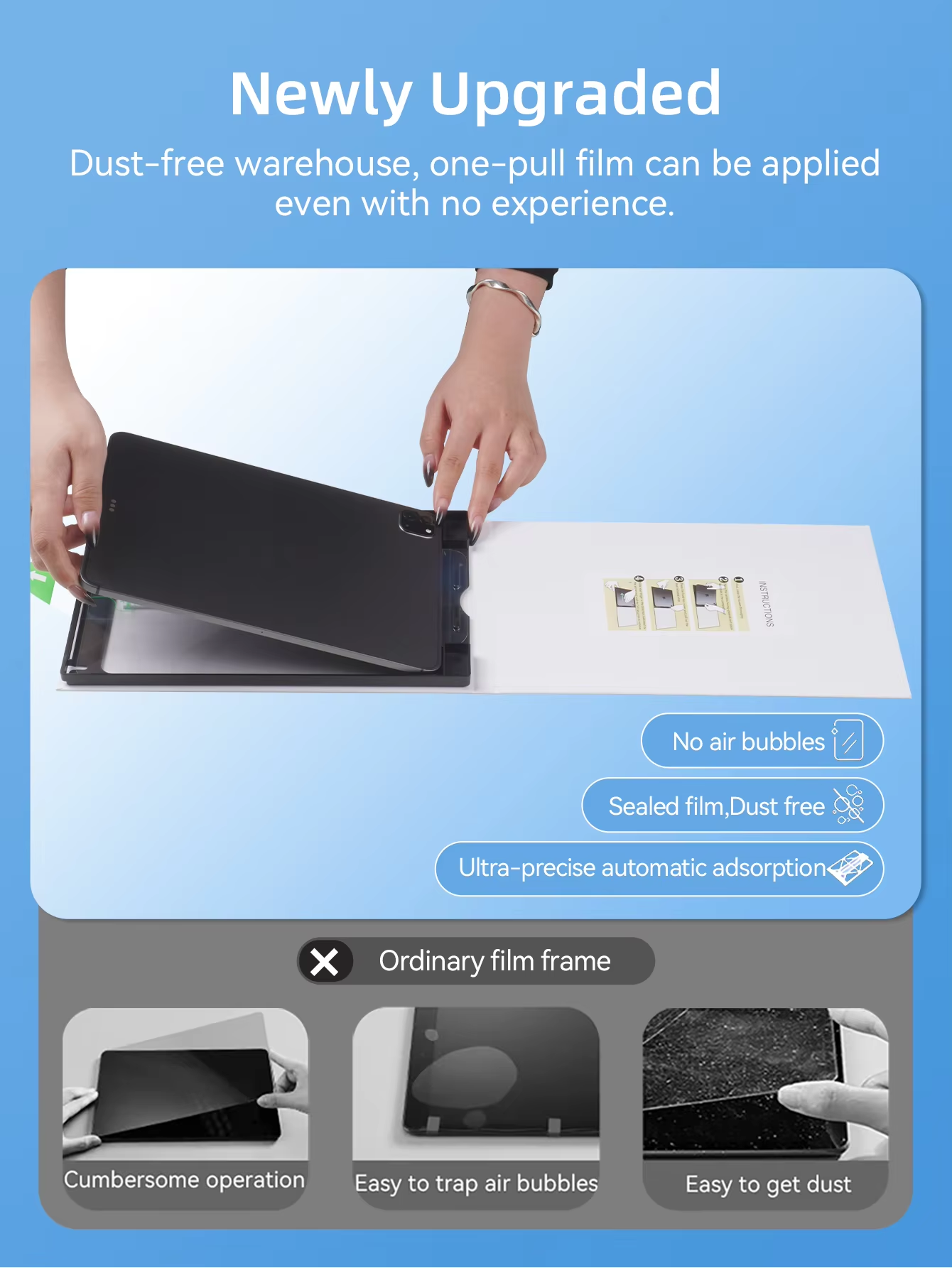 TABLET AUTO ALIGNMENT MAGIC GLASS PROTECTOR TAB A9 PLUS REDMI PAD SE 11 ...