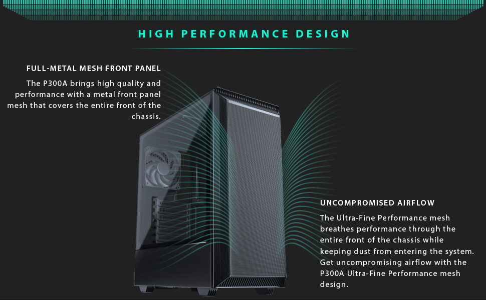 Phanteks Eclipse P300A Air Tempered Glass Mesh ATX Mid Tower PC Case ...