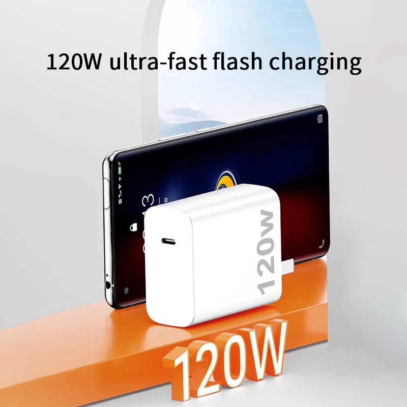 For VIVO 120W Type-C Ultra-Flash Charger Adapter 6A Cable For IQOO Vivo ...