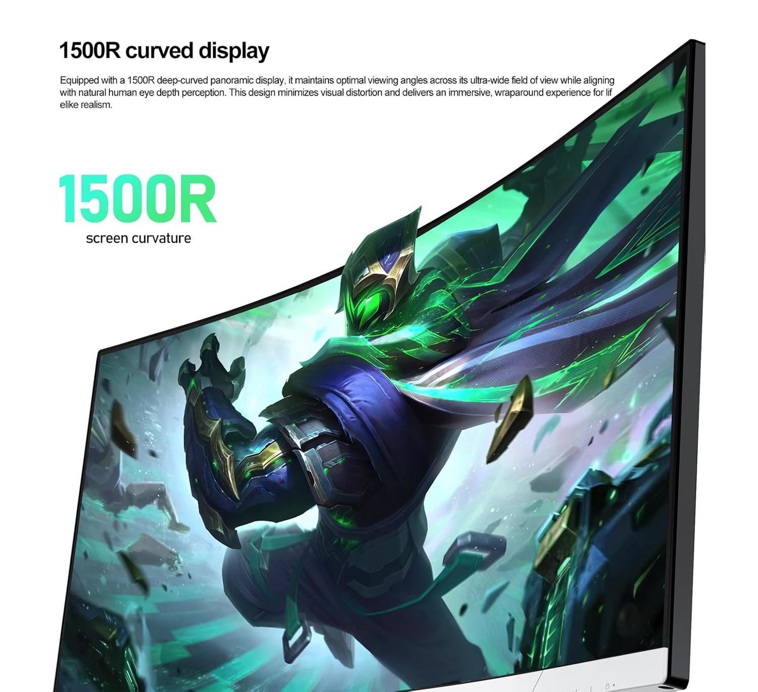 Nvision 34" Curved Gaming Monitor 21:9 WQHD 3440x1440 165Hz 1500R ...