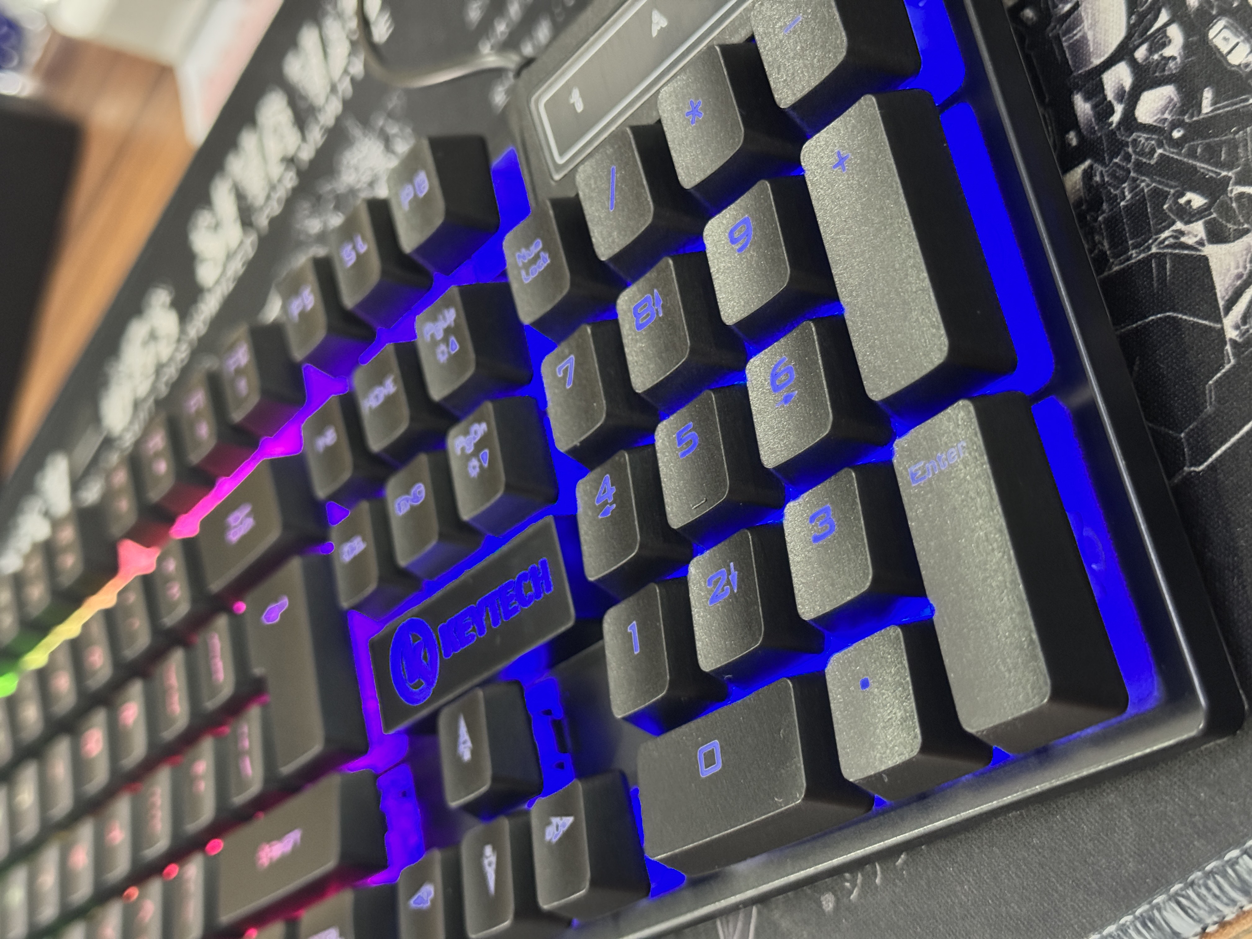 TGPC Keytech KTX360 Backlit LED RGB Gaming Keyboard Mouse Combo ...