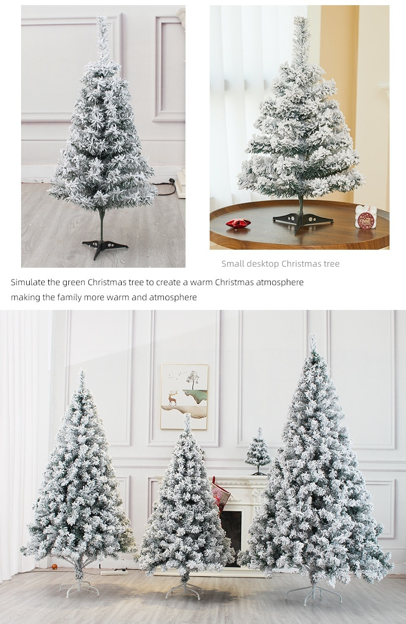 Snow Flocked Christmas Tree High Quality XMas Decor Artificial Snow ...