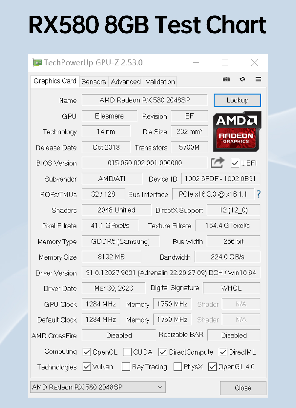 RAMSTA AMD RX580 8GB / RX550 4GB Graphics Card GDDR5 256Bit Computer ...
