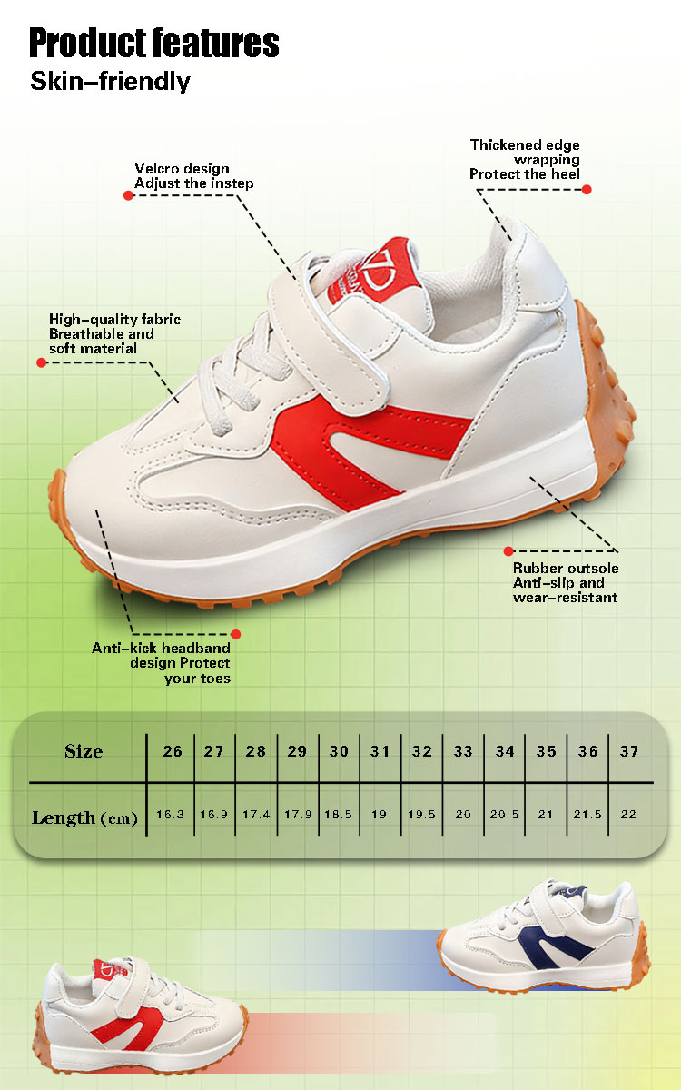 SENMA White Shoes For Kids Girls Boys Rubber Shoes Korean Sneakers ...