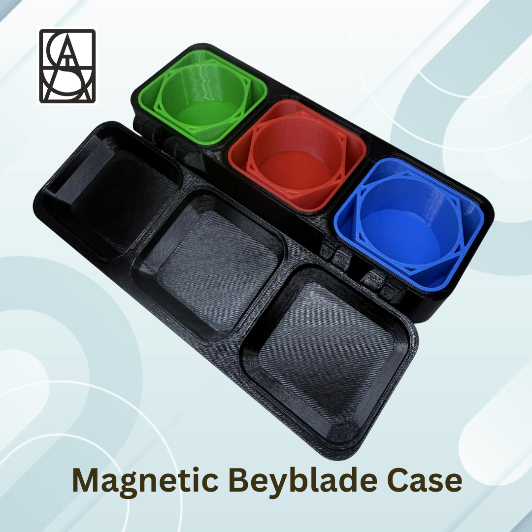 Beyblade Case BeybladeX Inspired 3D Printed Individual lids locks 3 ...