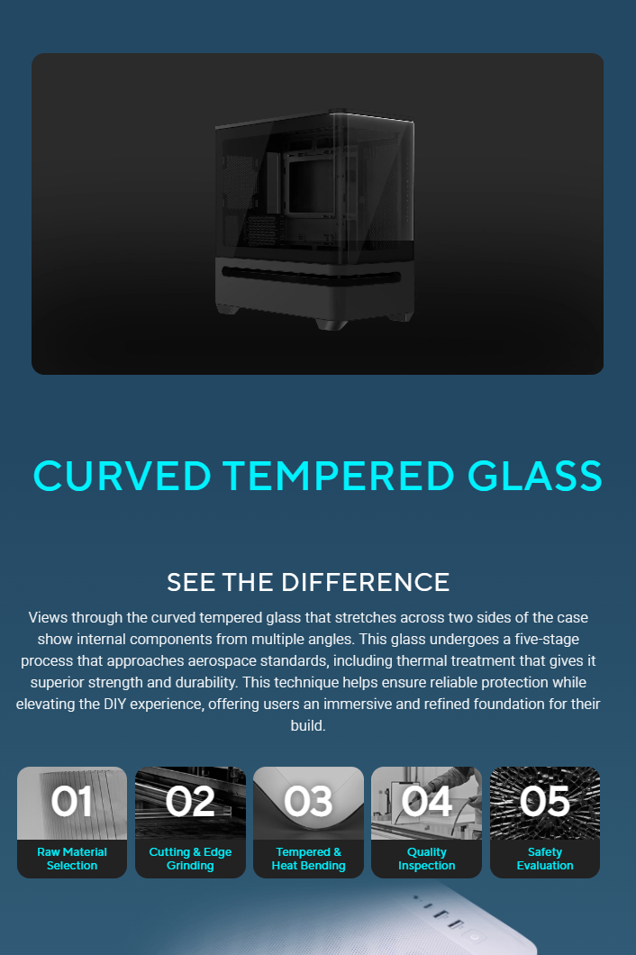 Asus Prime AP202 Curved Tempered Glass Panel Micro-ATX and Mini-ITX ...