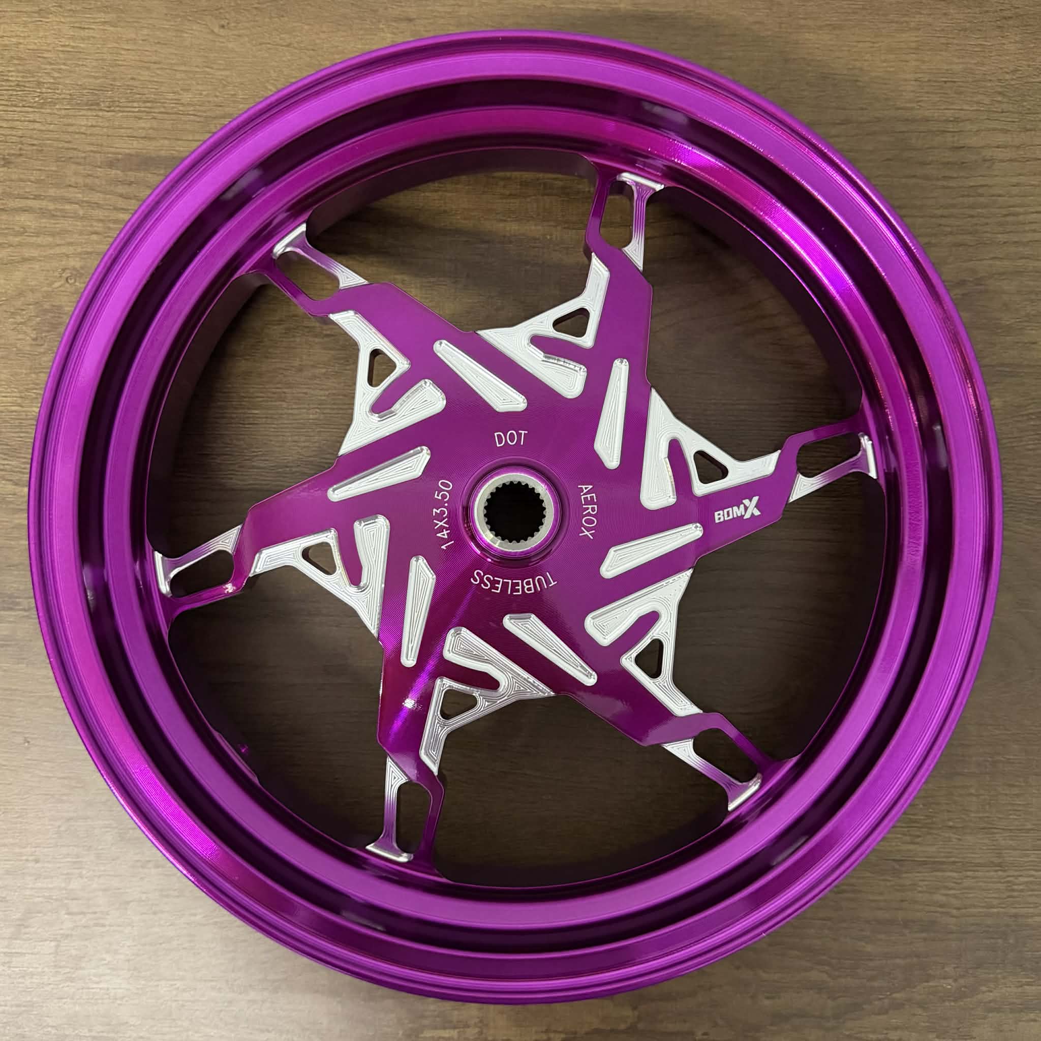 BOM RANGSIT BomX CNC MAGS RAZOR HEXA 6 SPOKES FOR AEROX V1 AND AEROX V2 ...
