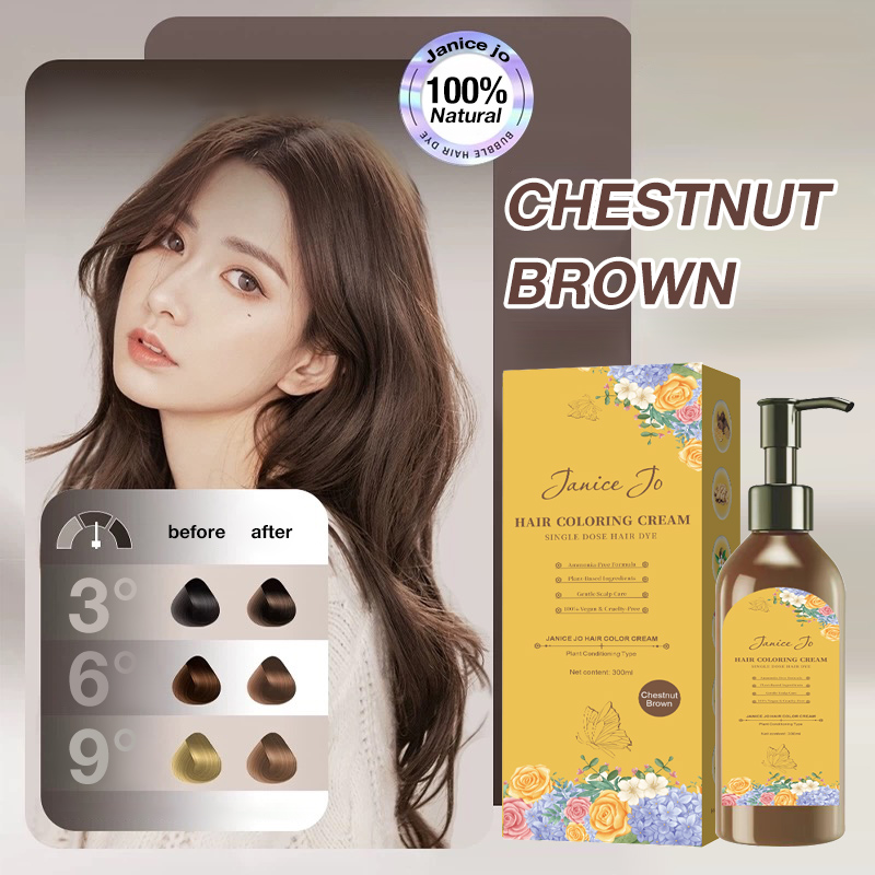 Herbal Hair Dye Shampoo Organic Hair Color 300ml + Heat Protectant ...