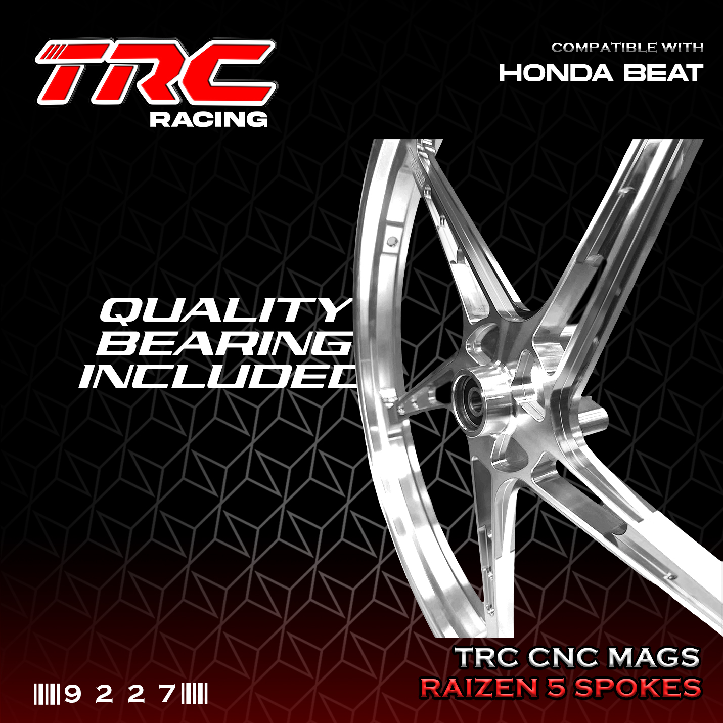 TRC CNC MAGS RAIZEN 5 SPOKES (1.4F x 1.4R x 17) MALAYSIAN CONCEPT for ...