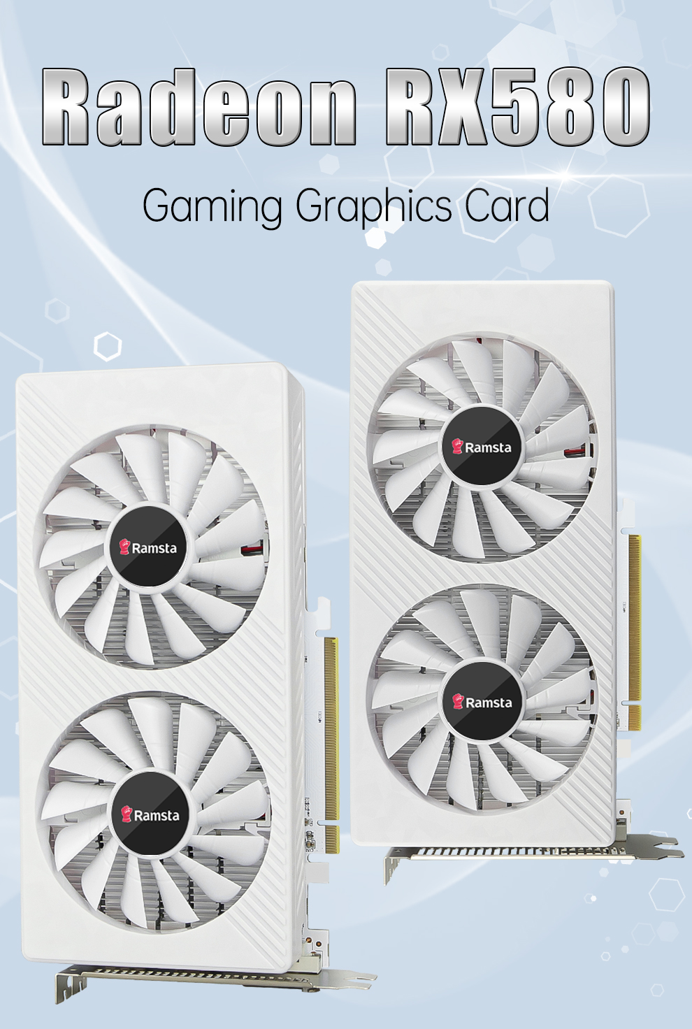 RAMSTA AMD RX580 8GB / RX550 4GB Graphics Card GDDR5 256Bit Computer ...