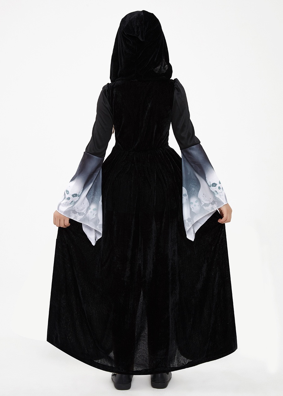 LW Girls Skeleton Princess Costume Halloween Cosplay Dress Scary Ghost ...