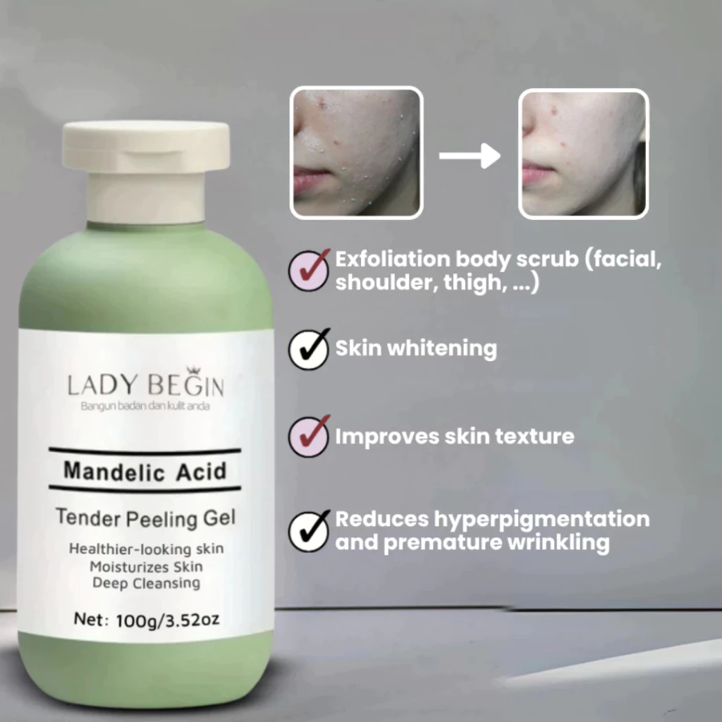 Mandelic Acid Exfoliating Peeling Gel Lady Begin All-in-One Exfoliator ...