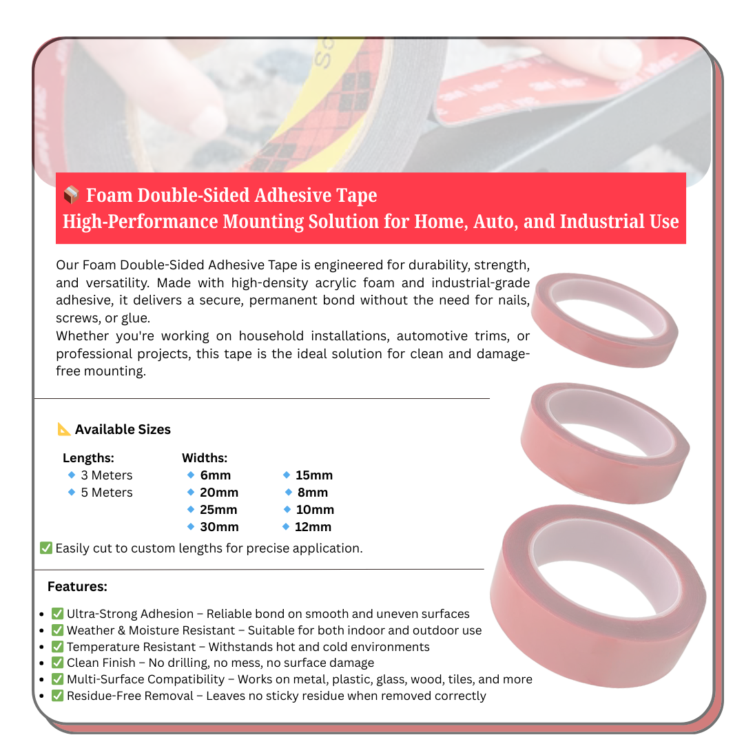 COS 3METER AND 5METER FOAM STRONG TAPE DOUBLE SIDED ADHESIVE TAPE ...