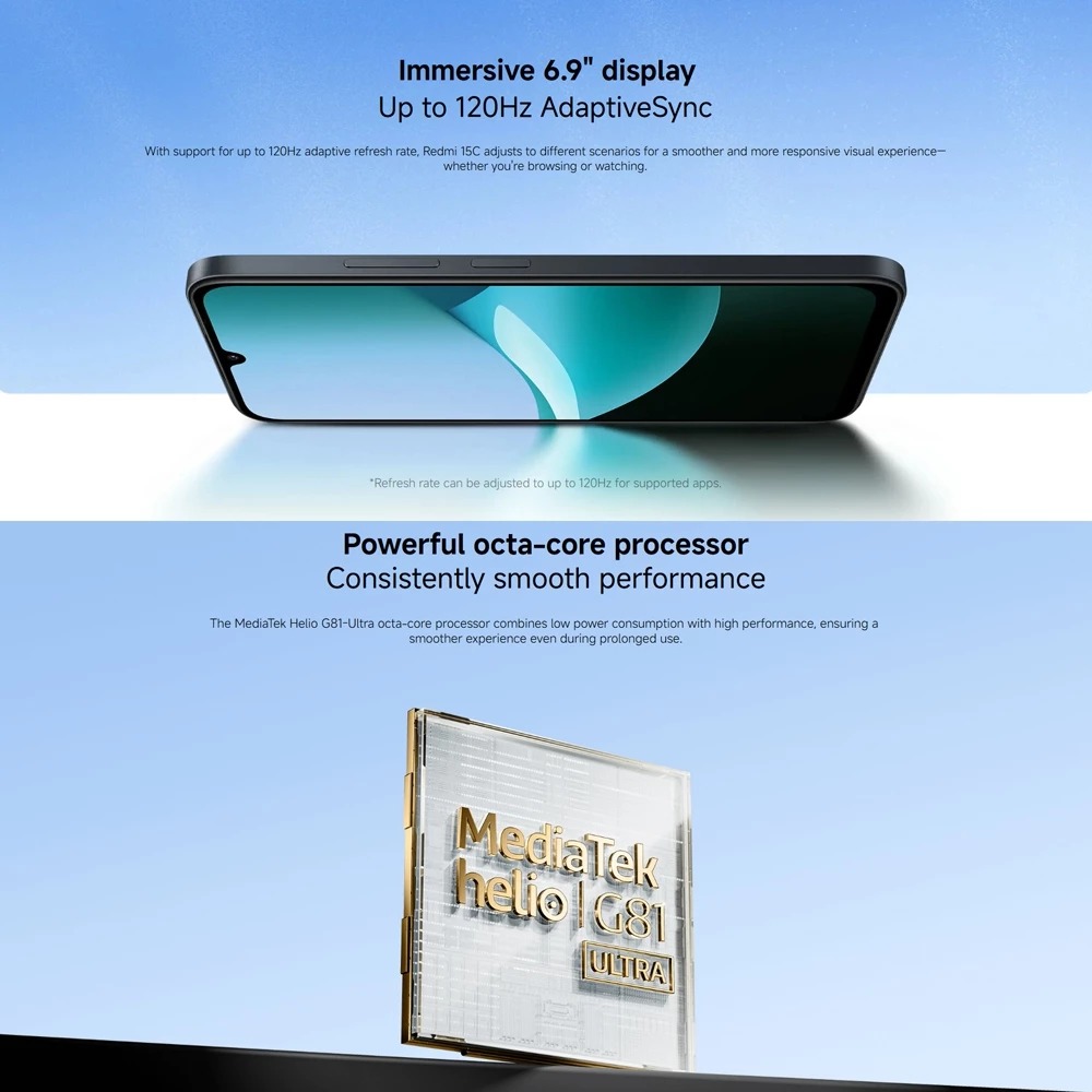 [12.12] 15C 5G Mediatek Helio G81 Main camera 50MP Ultra 8GB + 256GB ...