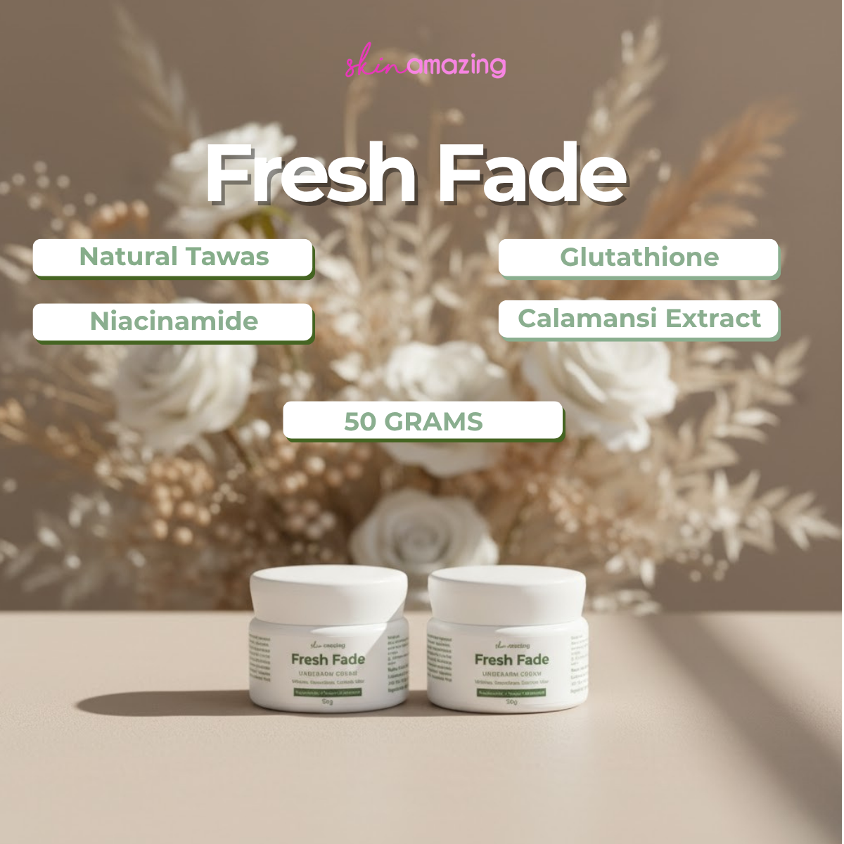 Skin Amazing Fresh Fade 50G Scented and Unscented Underarm Cream ...