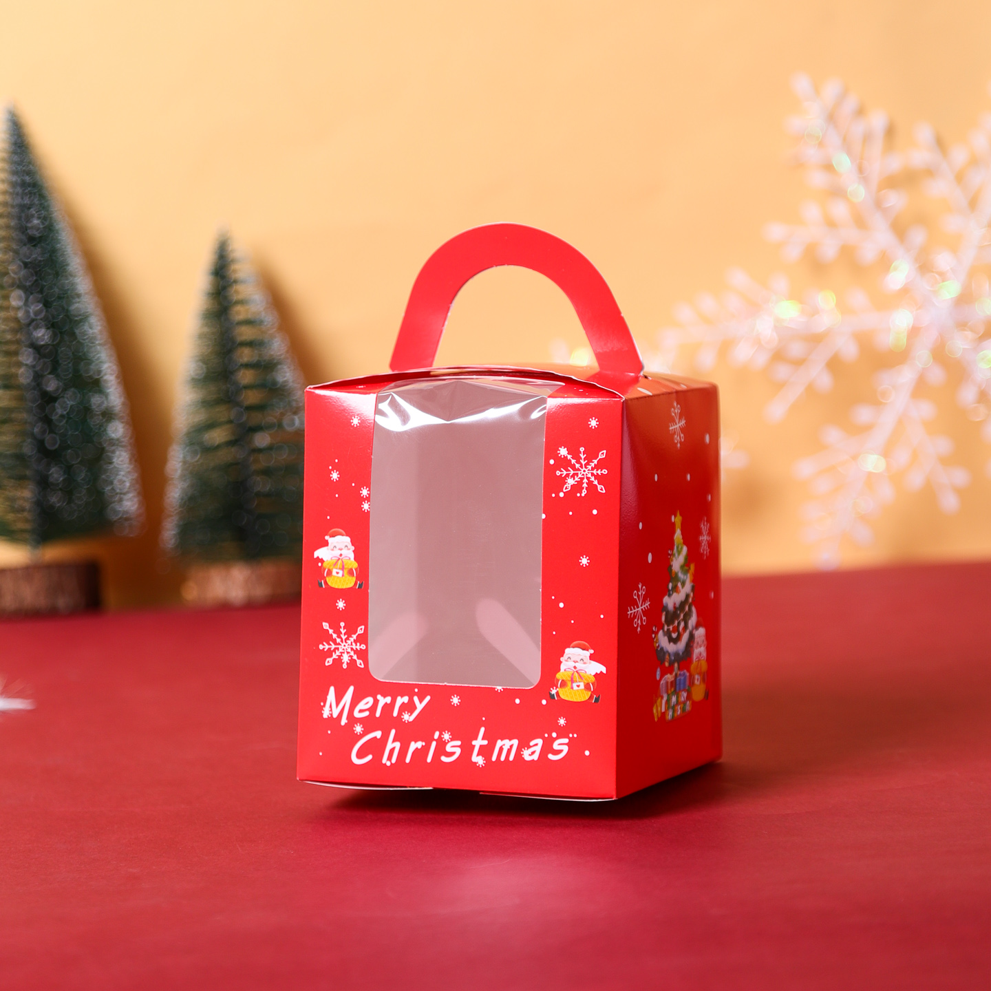 Merry Christmas Paper Apple Cookie Gift Box Cartoon clamshell Packaging ...