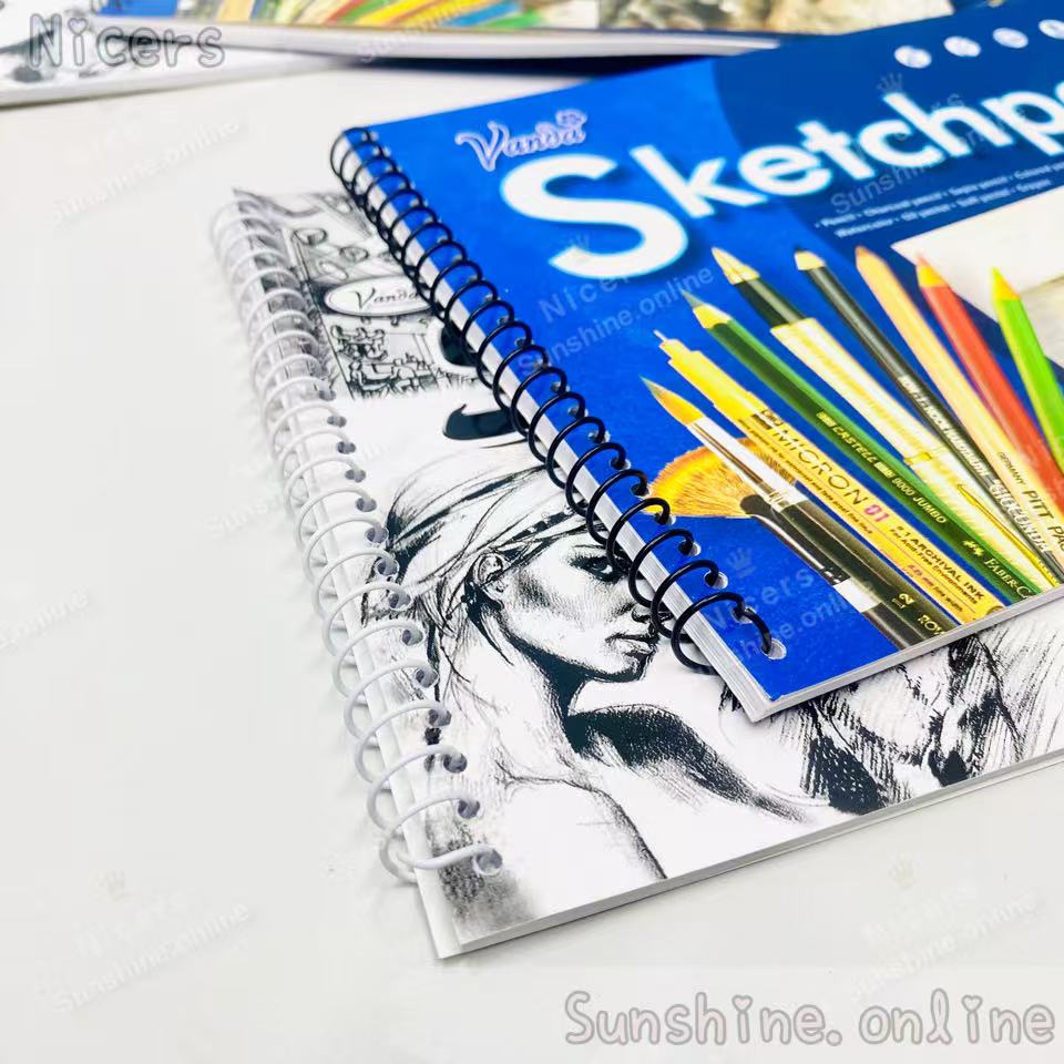 Vanda Small 6x9" Sketch Pad with Spiral Binding 20 Sheets for Art ...