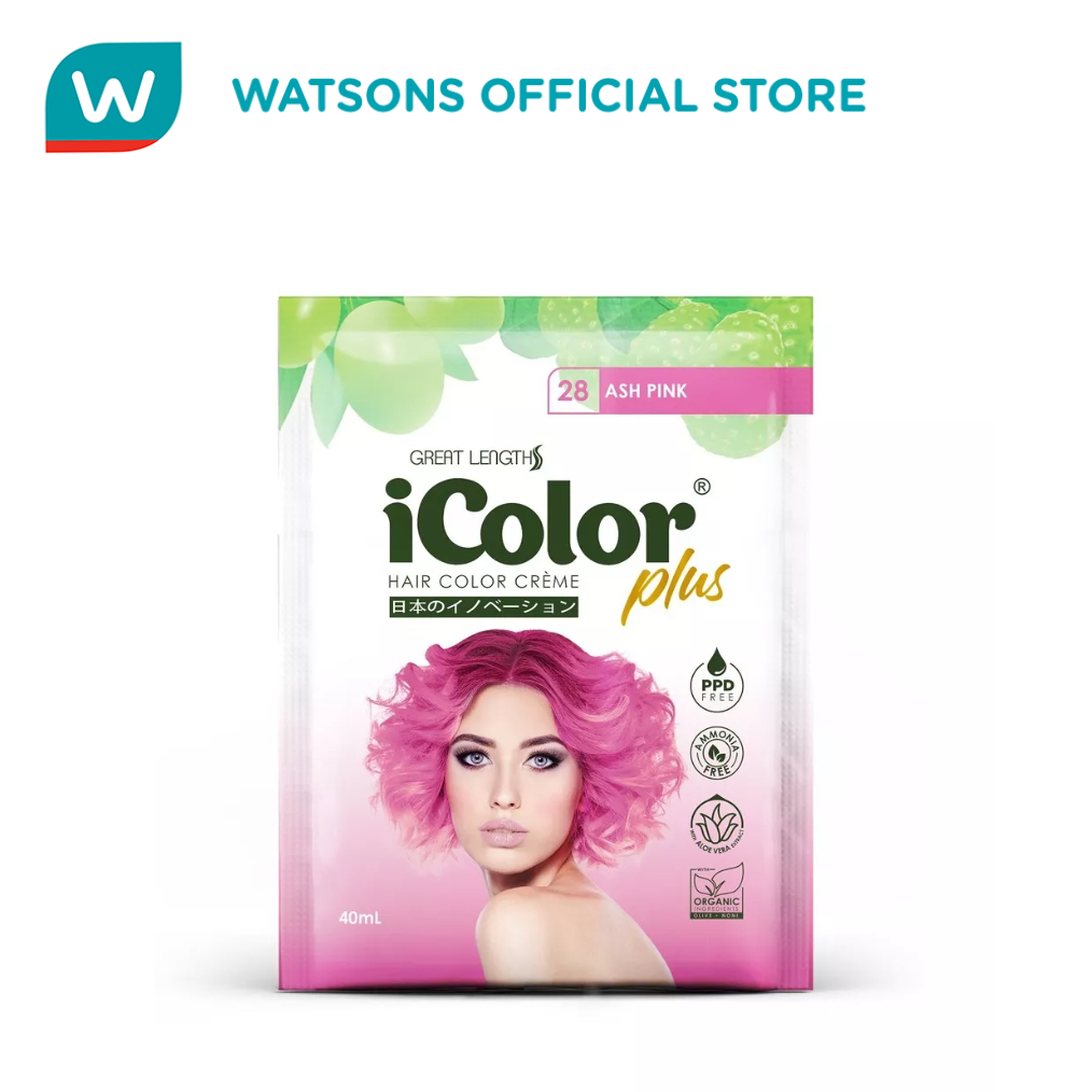 ICOLOR Plus Shampoo Hair Color Creme Ash Pink 40ml | Shopee Malaysia